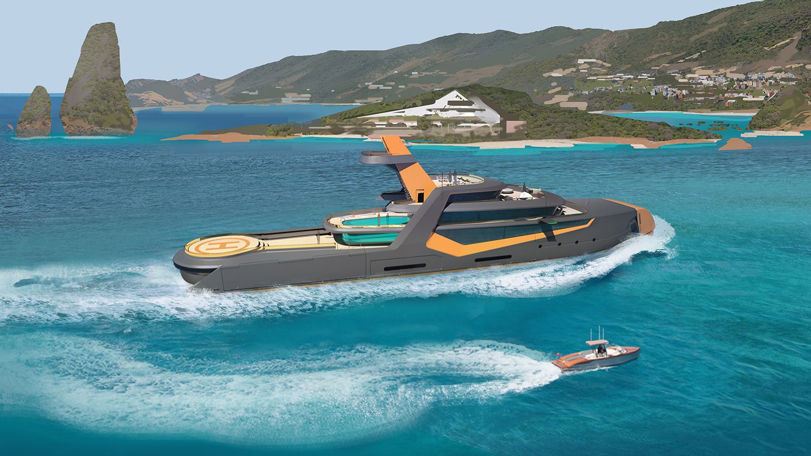 Top 6 design features of superyacht concept Project Time